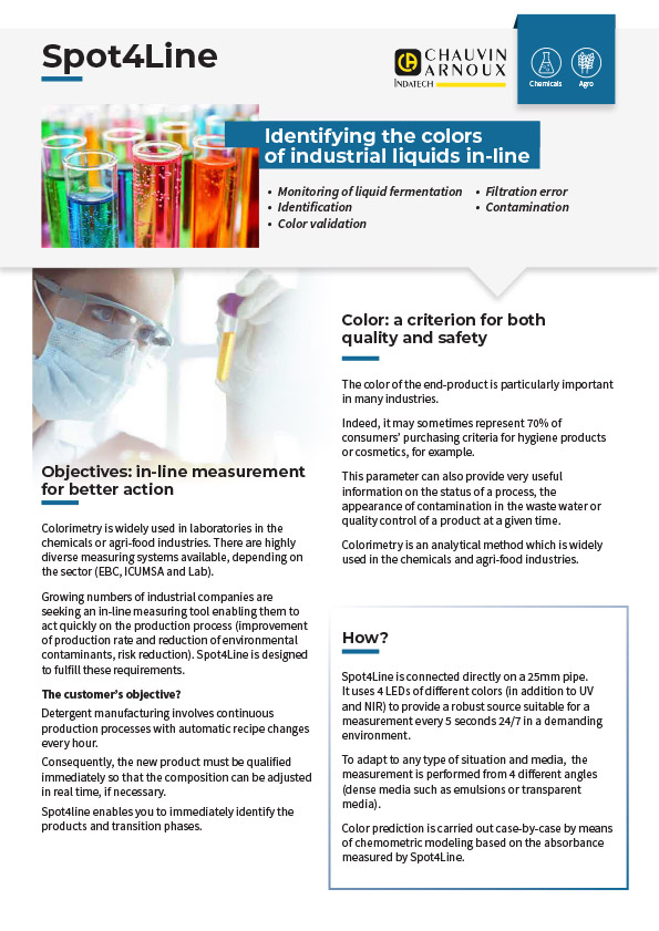 Indatech documentation | Spot4Line - colors of industrial liquids