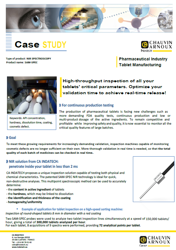 Indatech documentation | SAM-Spec: High-throughput inspection of all your tablets' critical ...
