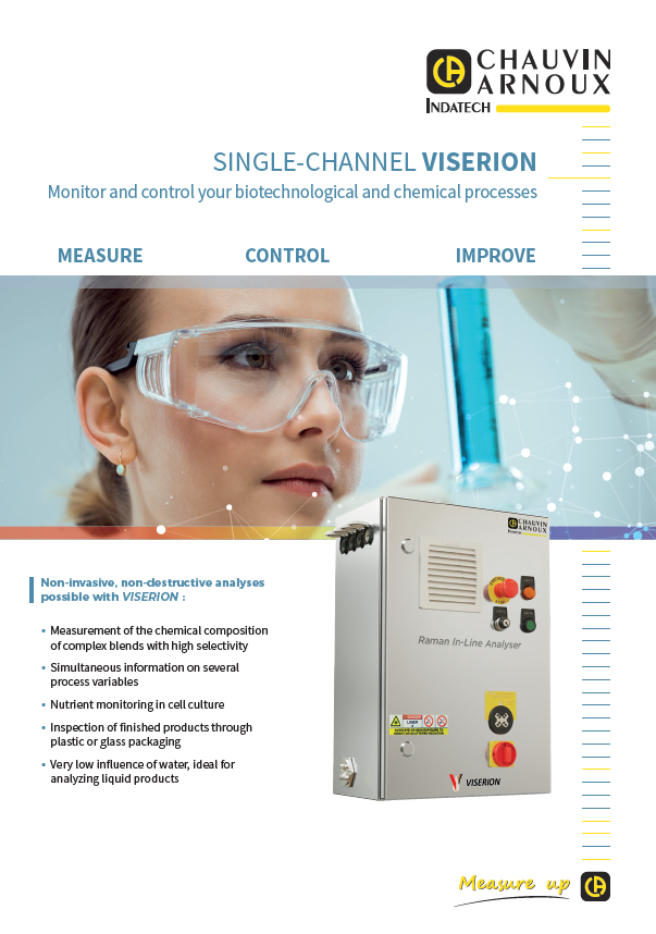 Documentation Indatech | SINGLE-CHANNEL VISERION Monitor and control your biotechnological and ...