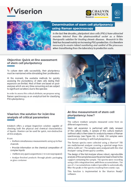 Indatech and Viserion: a revolution in stem cell pluripotency assessment