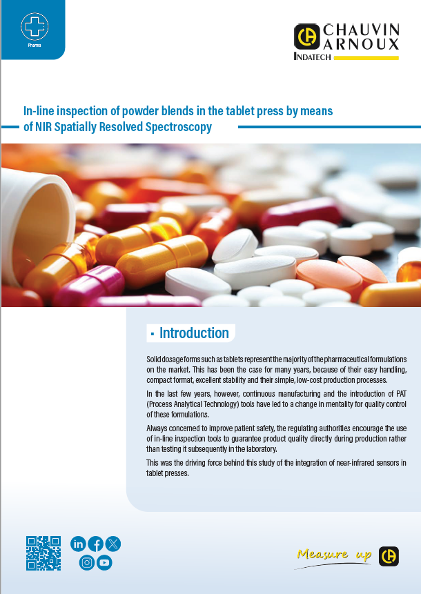 Documentation Indatech | SAM-Spec - In-line inspection of powder blends in the tablet press by ...