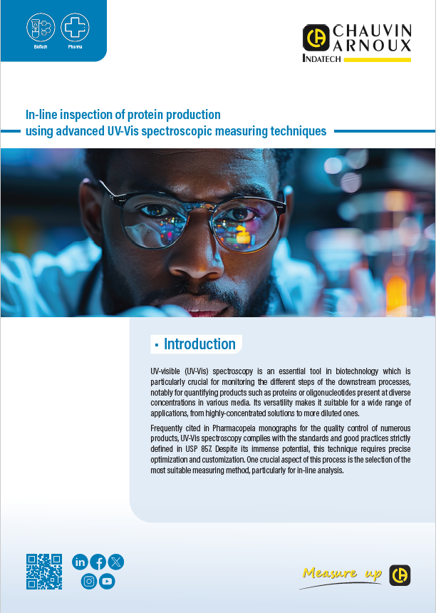 Documentation Indatech | In-line inspection of protein production using advanced UV-Vis ...